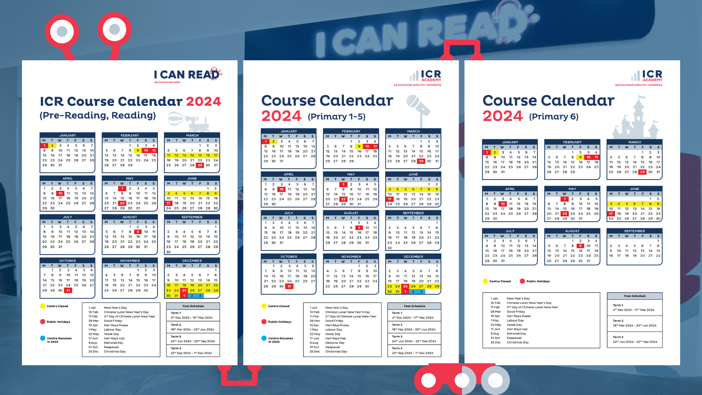 I Can Read - Course Calendar